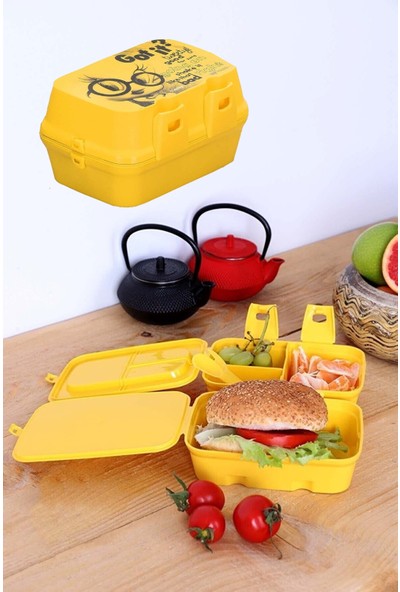 Kaktüskedi 4 Bölmeli Beslenme Çantası - Yemek Saklama Kabı Tweety Kaktüskedi 4 Bölmeli Beslenme Çantası - Yemek Saklama Kabı Tweety