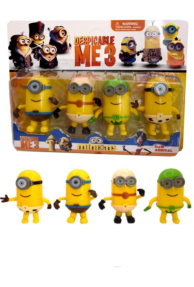 UDATOYS Minyonlar Sevimli Minyon Işıklı Oyuncak Figür Seti 4lü Minions UDATOYS Minyonlar Sevimli Minyon Işıklı Oyuncak Figür Seti 4lü Minions