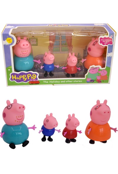 UDATOYS Peppa Pig Domuz Peppa Ailesi Karakter 4lü Oyuncak Seti UDATOYS Peppa Pig Domuz Peppa Ailesi Karakter 4lü Oyuncak Seti