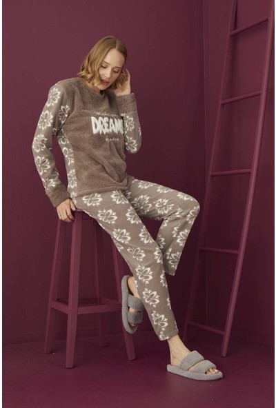 Matsu Home Kadın Polar Peluşlu Dream Pijama Takımı Welsoft Matsu Home