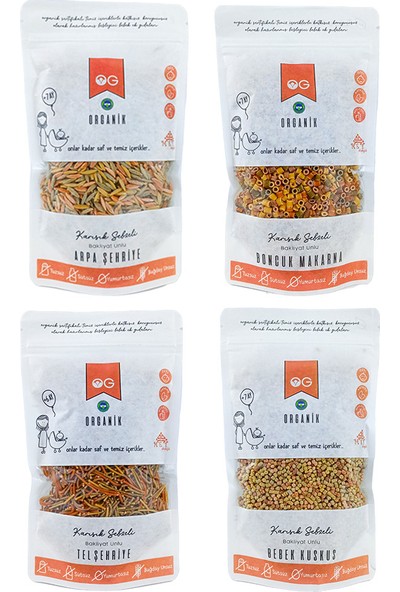 OG natural 4'lü Bakliyat Unlu Makarna Seti +7 Ay OG natural 4'lü Bakliyat Unlu Makarna Seti +7 Ay