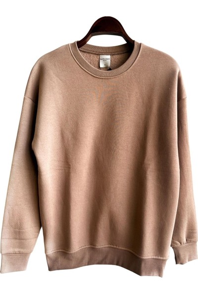 Fusem Erkek Basic Oversıze Kahve Sweatshirt Fusem Erkek Basic Oversıze Kahve Sweatshirt