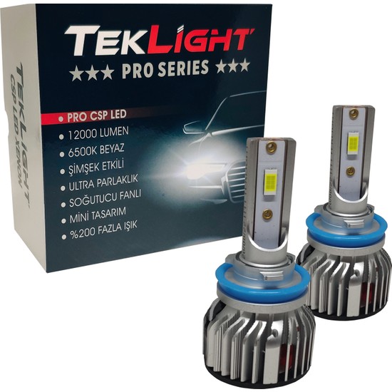Teklight H11 LED Xenon Pro Csp Mini Zenon 12000 Lümen 6500K Fiyatı
