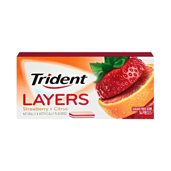 Trident Layers Wild Strawberry Tangy Citrus Sugar Free Gum Fiyatı