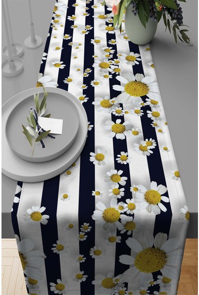 RugViva Masa Örtüsü Runner Tay Tüyü Dokuma Elit Leke Tutmaz Kumaş Papatyalı 40X140 Cm RNR319 RugViva Masa Örtüsü Runner Tay Tüyü Dokuma Elit Leke Tutmaz Kumaş Papatyalı 40X140 Cm RNR319