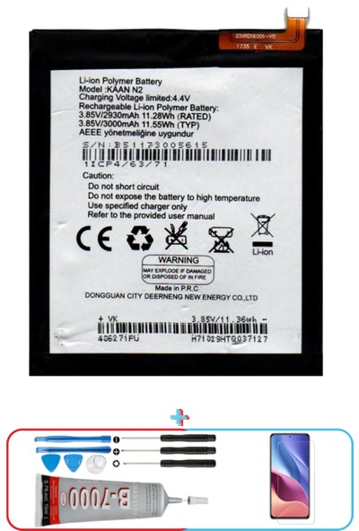 Turan Tech Kaan N2 Pil Batarya 3000 Mah Muadil Turan Tech Kaan N2 Pil Batarya 3000 Mah Muadil