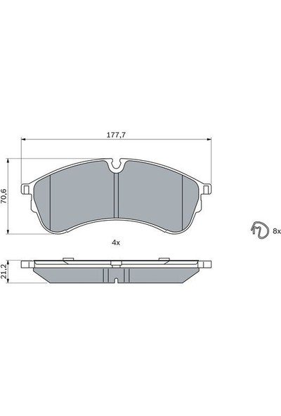 Bosch Fren Balatasi Ön [ Volkswagen Crafter 2.0 Tdi Daub-Daua-Dava 16 - ]