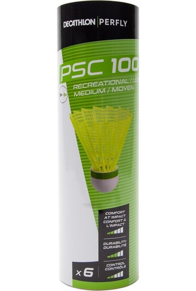 Decathlon Plastik Badminton Topu - Orta Boy - 6'lı Paket - Sarı - Psc 100 Decathlon Plastik Badminton Topu - Orta Boy - 6'lı Paket - Sarı - Psc 100