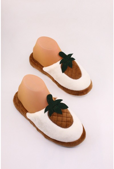 Papistil Ananas Nakışlı Ev Terliği Papistil Ananas Nakışlı Ev Terliği