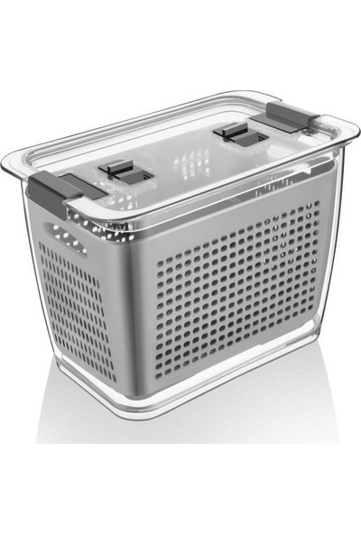 Lisinya Lossa Süzgeçli ve Bölmeli Organizer Meyve Sebze Saklama Kabı 2,5 Lt