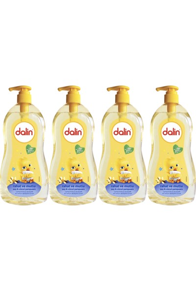 Dalin Bebek Şampuanı 400ML Rahat ve Mutlu Saç ve Vücut Şampuanı Vanilya Kokulu (4 Lü Set) Dalin Bebek Şampuanı 400ML Rahat ve Mutlu Saç ve Vücut Şampuanı Vanilya Kokulu (4 Lü Set)