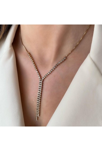 Rana Bijuteri Çelik Kararmaz Su Yolu Kolye RNL0060