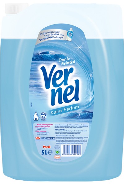 Vernel Çamaşır Yumuşatıcısı Deniz Esinti 5 Lt x 4 Adet