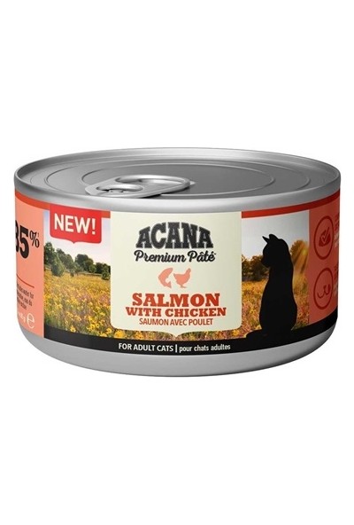 Acana Premium Pate (Ezme) Somonlu ve Tavuklu Kedi Konservesi 85 gr Acana Premium Pate (Ezme) Somonlu ve Tavuklu Kedi Konservesi 85 gr