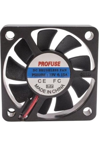 50X50X10MM 12V 0.15A Fan 2 Kablolu 50X50X10MM 12V 0.15A Fan 2 Kablolu
