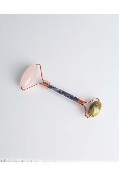 Blisshop Pembe Kuvars ve Yeşim Jade Roller Çift Taraflı Orijinal Yüz Masaj Aleti YZMSJ02 Blisshop Pembe Kuvars ve Yeşim Jade Roller Çift Taraflı Orijinal Yüz Masaj Aleti YZMSJ02