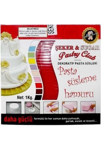 Şeker & Sugar Kırmızı Şeker Hamuru 1kg Şeker & Sugar Kırmızı Şeker Hamuru 1kg