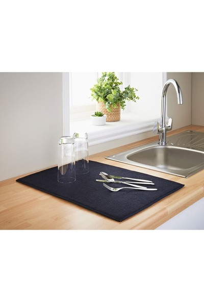 Siyah Emici Bulaşık Kurutma Örtüsü Tezgah Üstü Bulaşıklık Siyah Emici Bulaşık Kurutma Örtüsü Tezgah Üstü Bulaşıklık