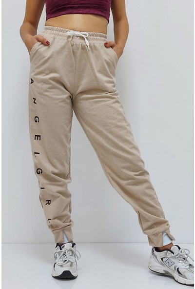 Atsy Angel Baskılı Pantolon Taş