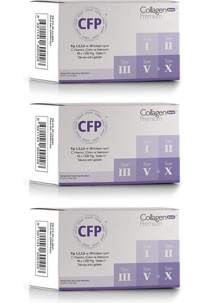 Collagen Forte Premium 5 Tip Tip 1, Tip 2, Tip 3, Tip 5, Tip 10 90 Tablet - 3 Aylık 3'lü Paket Collagen Forte Premium 5 Tip Tip 1, Tip 2, Tip 3, Tip 5, Tip 10 90 Tablet - 3 Aylık 3'lü Paket