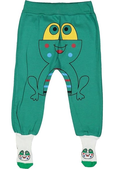 by BebekOdam Kurbağa Desenli Kendinden Çoraplı Yeşil Tek Alt by BebekOdam Kurbağa Desenli Kendinden Çoraplı Yeşil Tek Alt