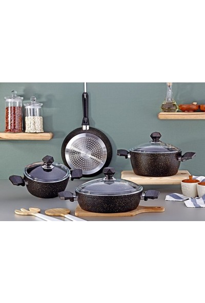 Öncü 7 Pcs Indiksiyonlu Granit Tencere Seti Öncü 7 Pcs Indiksiyonlu Granit Tencere Seti