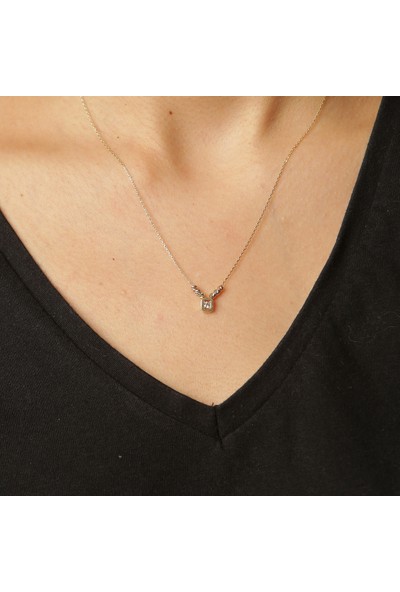 Mini Dorika Toplu Taşlı Kolye Mini Dorika Toplu Taşlı Kolye