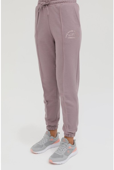W-GF24 Bena Stıtch Jogger Pastel Mor Kadın Eşofman Altı