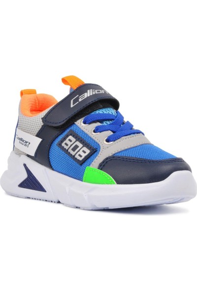 Callion Saks Lacivert Turuncu Erkek Çocuk Spor Ayakkabı