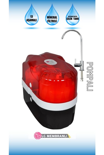 14 Aşamalı Lg Membran'lı Ph Alkali Mineral Filtreli Çelik Tanklı Su Arıtma Cihazı 14 Aşamalı Lg Membran'lı Ph Alkali Mineral Filtreli Çelik Tanklı Su Arıtma Cihazı