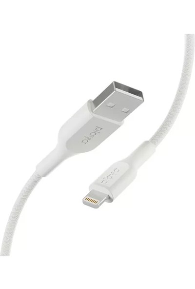 Belkin Playa Örgülü Lightning Kablo 1 Metre Beyaz Belkin Playa Örgülü Lightning Kablo 1 Metre Beyaz