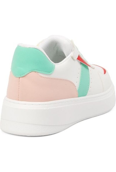 Aspor Beyaz Yeşil Kadın Spor Ayakkabı