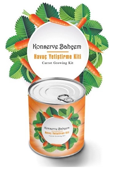 Konserve Bahçem Evde Konservede Havuç Yetiştirme Büyütme Kiti