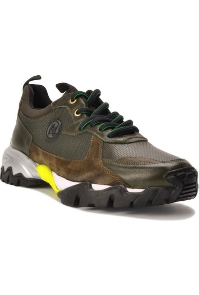 Marcomen Haki Yeşil Süet Hakiki Deri Erkek Spor Ayakkabı