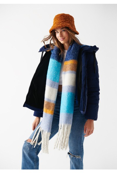 Mavi Kahverengi Bucket Şapka