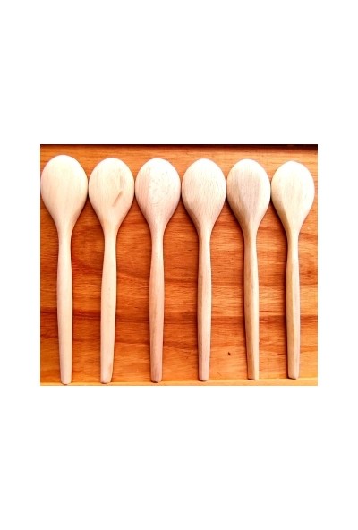 Ahşap Gürgen Ağacından Kaşık 6 Parça 24CM Kaşık Mutfak Yemek Gereçleri Ahşap Gürgen Ağacından Kaşık 6 Parça 24CM Kaşık Mutfak Yemek Gereçleri