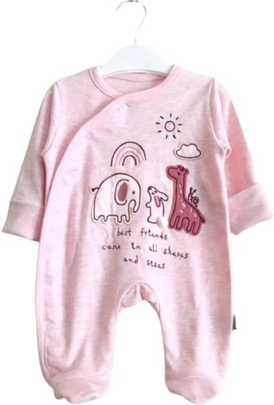 LadyBirds Kız Bebek Anvelop Yaka Baskılı Tulum