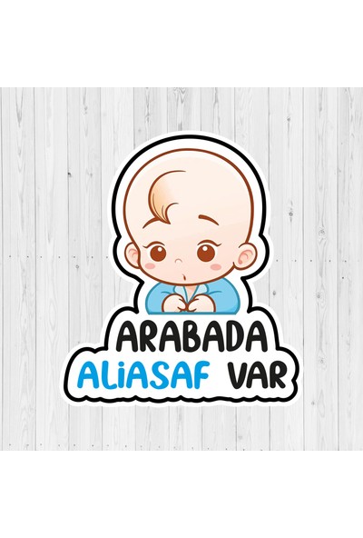 Obibaskı Kişiye Özel Araba Stickeri Arabada Bebek Var Etiketi İsme Özel 13 x 11 cm Obibaskı Kişiye Özel Araba Stickeri Arabada Bebek Var Etiketi İsme Özel 13 x 11 cm
