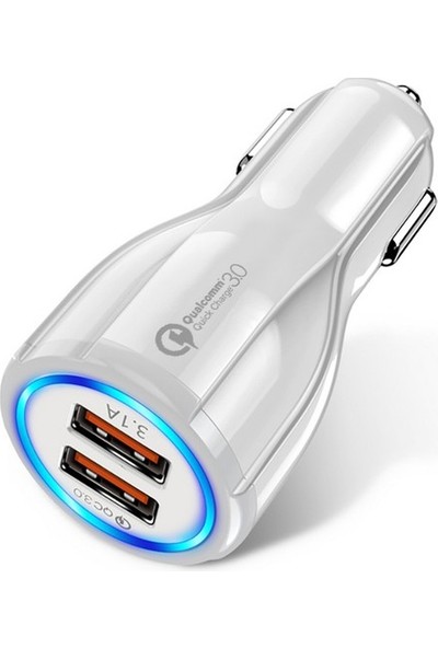 Ermer 3.0 Qualcomm 2 USB Hızlı Araç Şarjı Cihazı Çakmaklık 6 Amper Ermer 3.0 Qualcomm 2 USB Hızlı Araç Şarjı Cihazı Çakmaklık 6 Amper