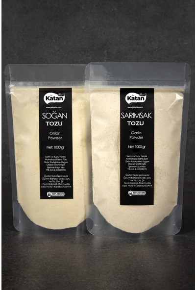 Özkatan Sarımsak Tozu + Soğan Tozu 2'li 1 kg Özkatan Sarımsak Tozu + Soğan Tozu 2'li 1 kg