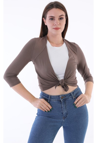 Meghan L.A Önü Bağlamalı Bolero-1