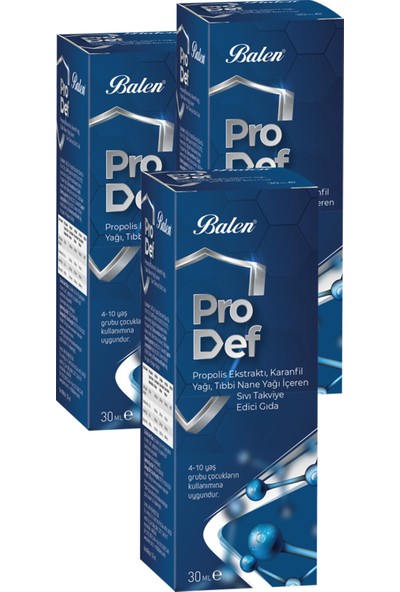 Balen Pro Def Propolis Ekstraktlı Sprey Takviye Edici Gıda 3 x 30 ml Balen Pro Def Propolis Ekstraktlı Sprey Takviye Edici Gıda 3 x 30 ml