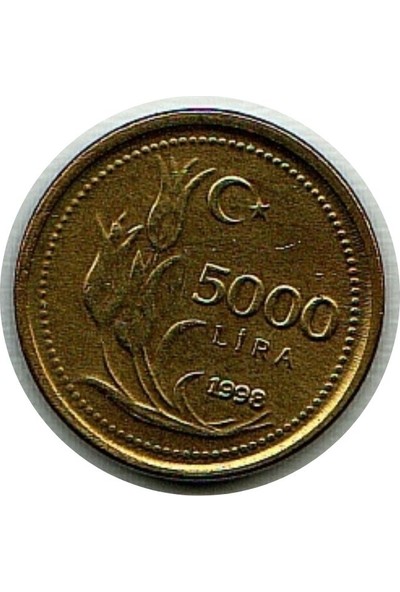 Trcollect 1998 5000 Lira Çil Unc Koleksiyon Para Trcollect 1998 5000 Lira Çil Unc Koleksiyon Para