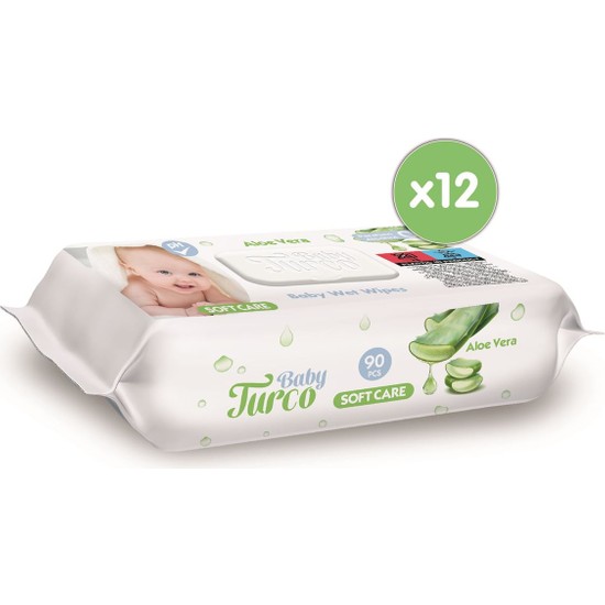 Baby Turco Softcare Aloe Vera Islak Bebek Havlusu 12x90 1080 Fiyatı