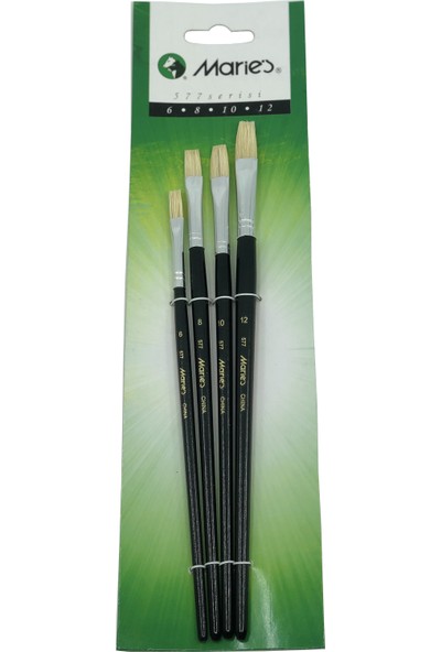 Maries 577 Serisi Yağlı Ve Akrilik Boya 6-8-10-12 Fırça Seti Maries 577 Serisi Yağlı Ve Akrilik Boya 6-8-10-12 Fırça Seti