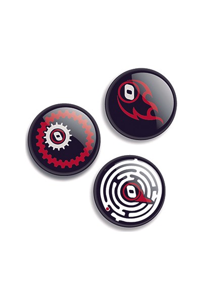 Nikidom Roller Çanta Için 3.Lü Rozet Aksesuar Fire Desen Nikidom Roller Çanta Için 3.Lü Rozet Aksesuar Fire Desen