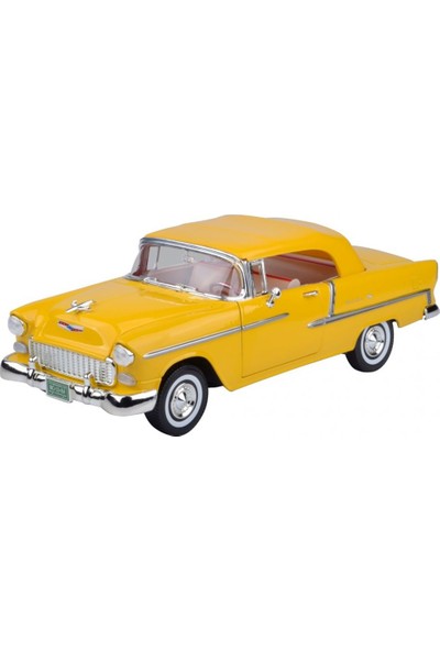 Vardem Motor Max 1955 Chevy Bel Air Sarı Renk 1:18 Model Araba Vardem Motor Max 1955 Chevy Bel Air Sarı Renk 1:18 Model Araba