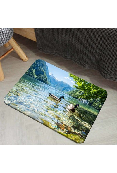 Else Halı Canel Ördek Göl Manzara Dekoratif Ev İçi Kapı Önü Paspası Else Halı Canel Ördek Göl Manzara Dekoratif Ev İçi Kapı Önü Paspası