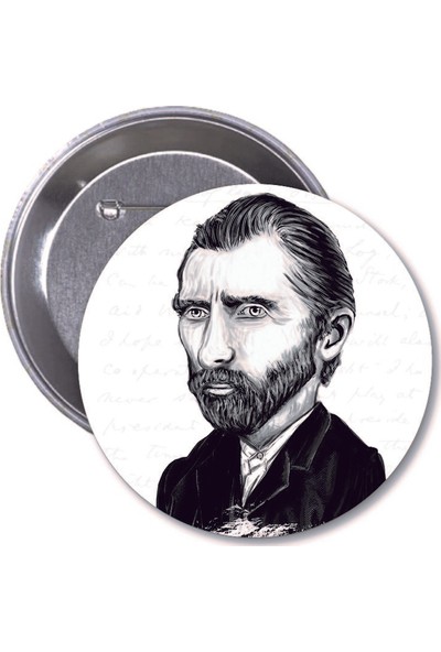 Vincent Van Gogh Karikatür Rozet Vincent Van Gogh Karikatür Rozet