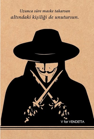 V For Vendetta - Kraft Defter